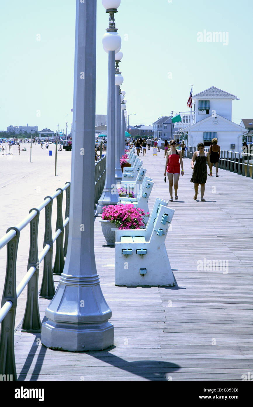 Summer on the New Jersey Boardwalk Stock Photo - Alamy