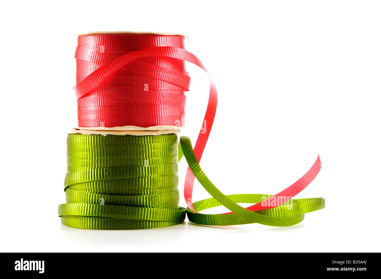 Christmas wrapping ribbon Stock Photo - Alamy