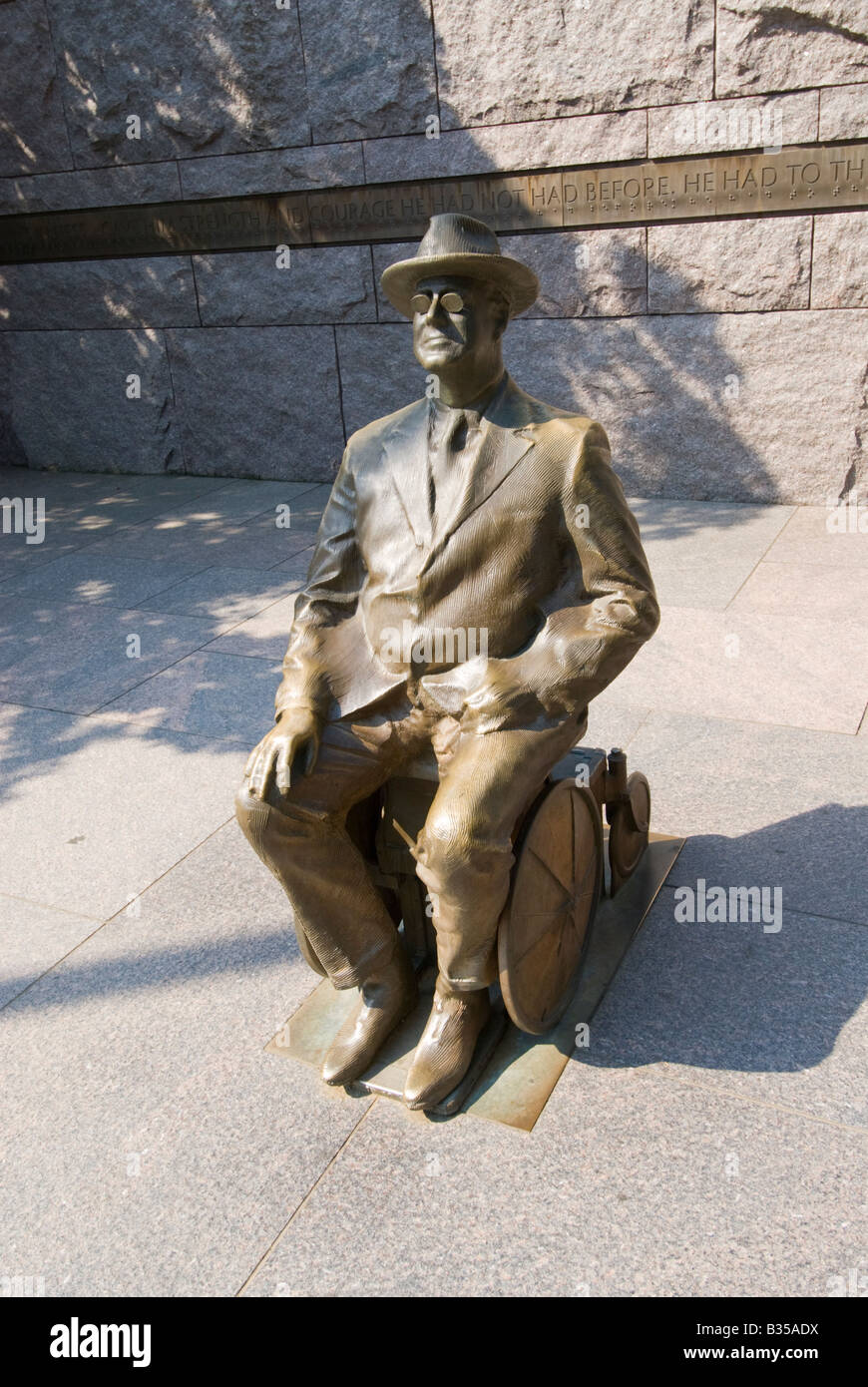 Sculpture of FDR in his wheelchair as a disabled American at Franklin ...