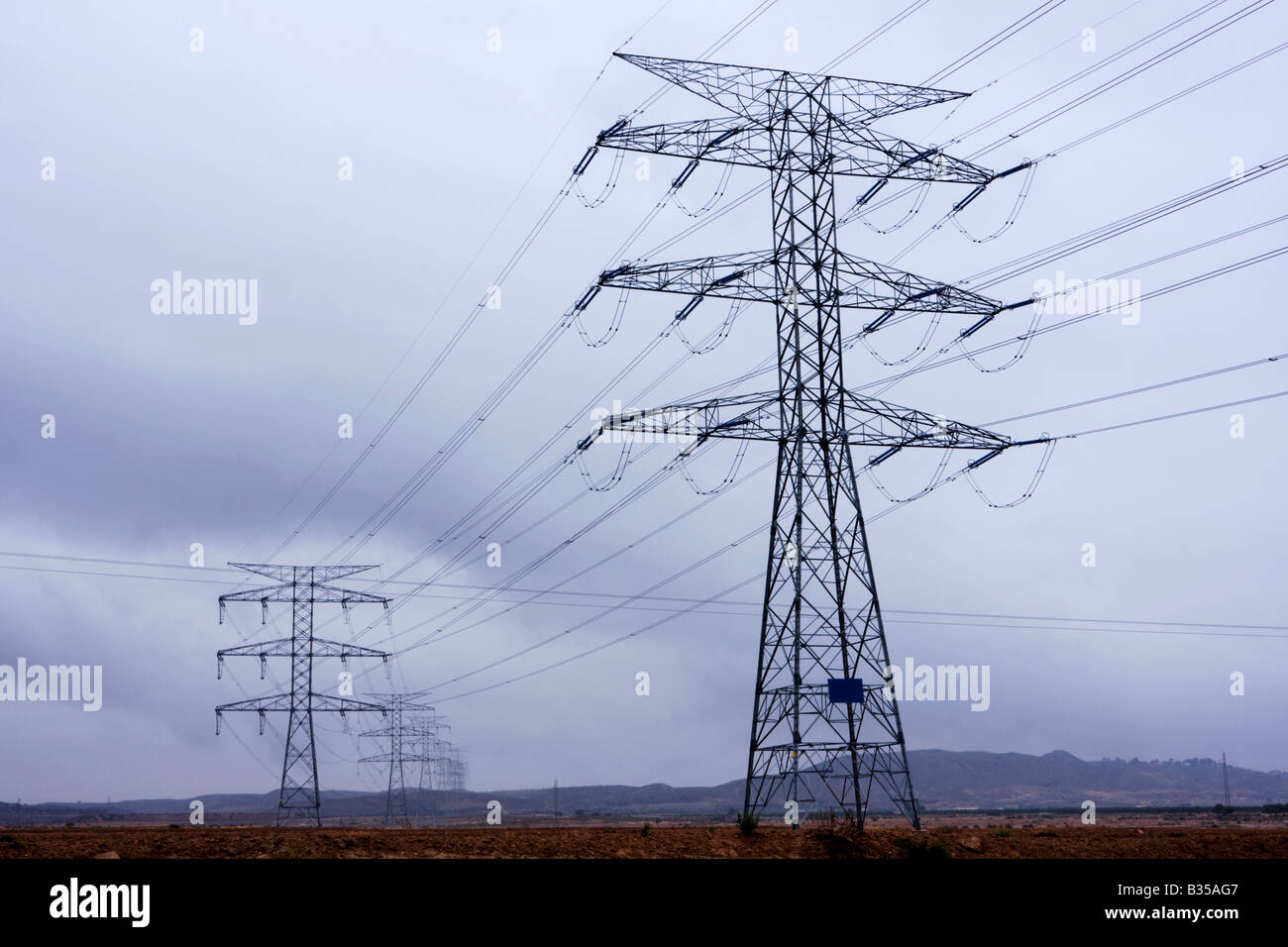 High Power electrical towers and lines Stock Photo - Alamy High Power electrical towers and lines Stock Photo - Alamy