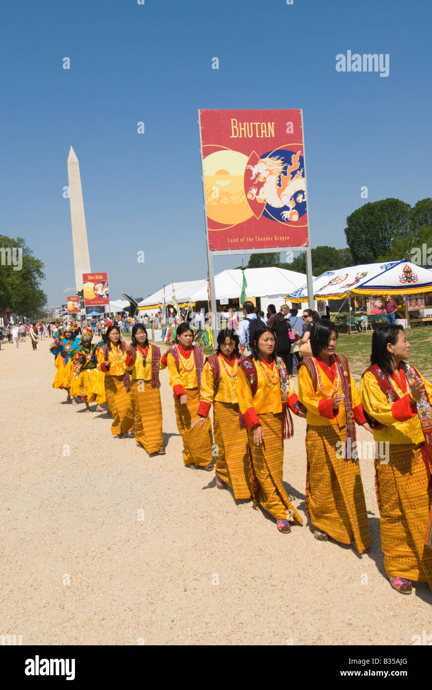 Religious group marching with Washington Monument in background at the ...