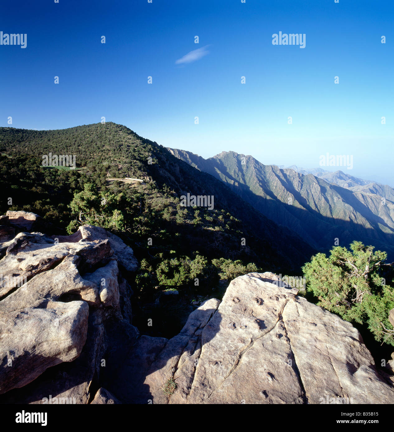 Rugged mountains and landscape, Asir National Park (Al Soudah Stock ...