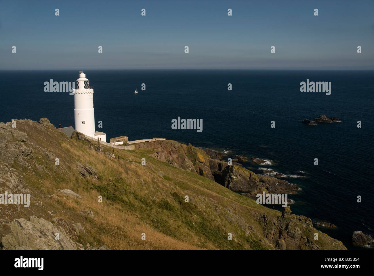 Start Point Lighthouse Torcross South Hams Devon England Stock Photo ...