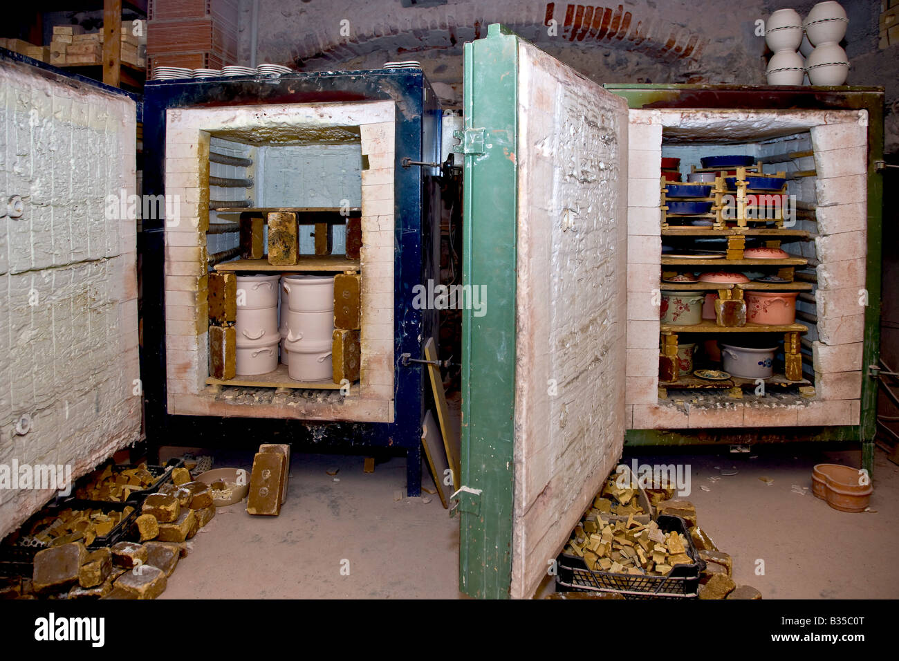 Two modern Earthenware kiln in Kaysersberg Alsace Stock Photo - Alamy