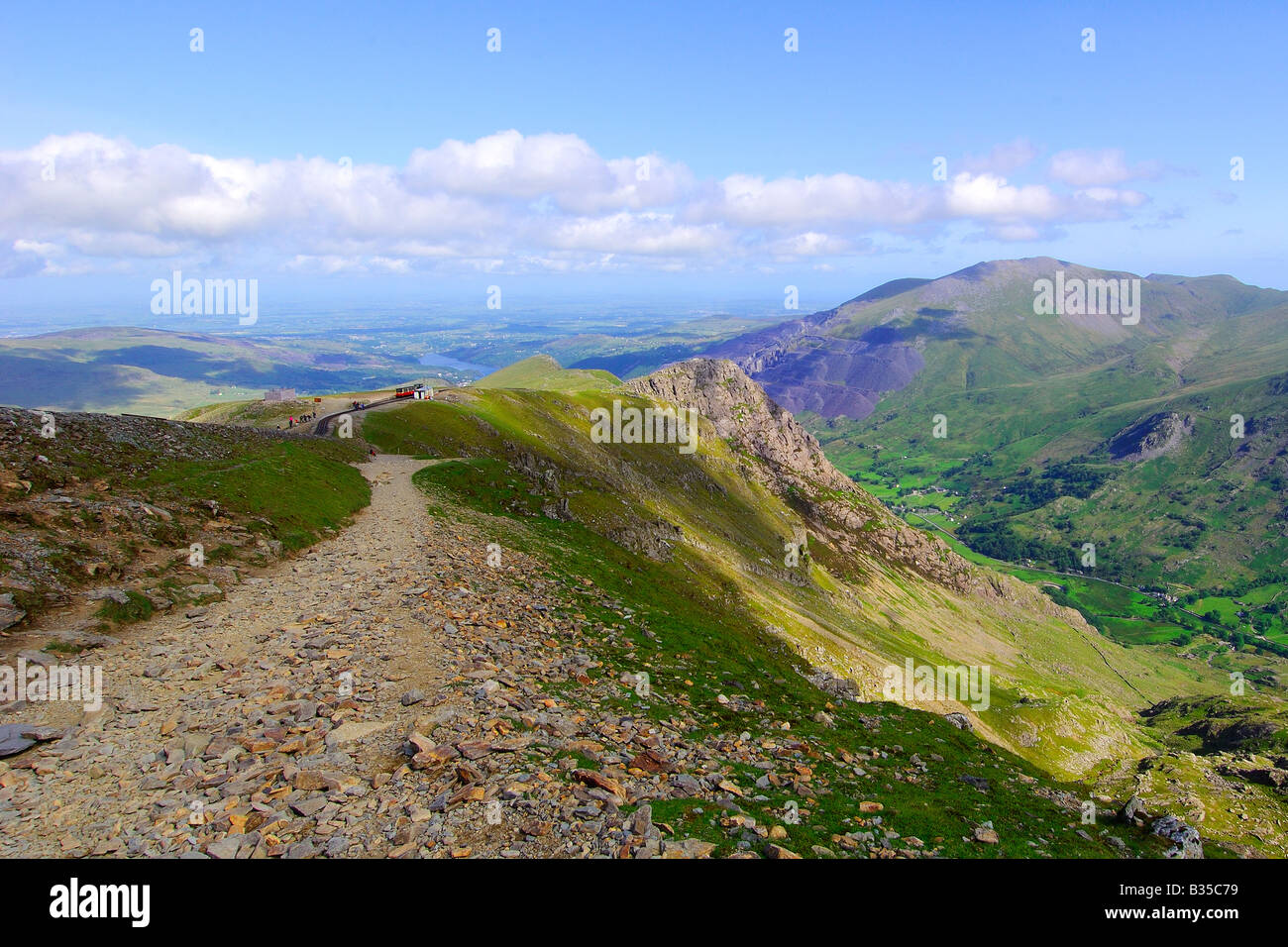 Looking down llanberis path towards Clogwyn railway station on the ...