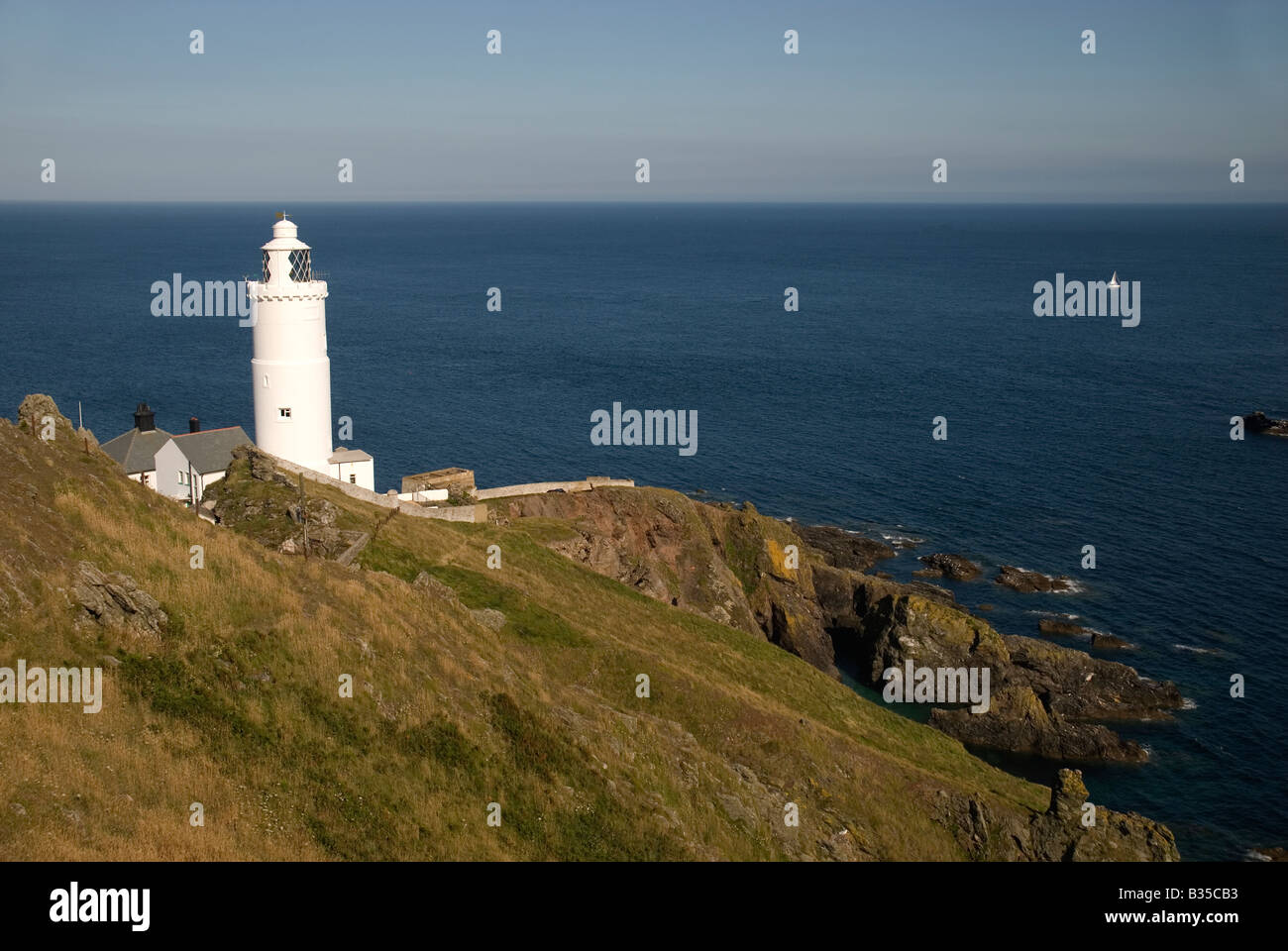 Start Point Lighthouse Torcross South Hams Devon England Stock Photo ...