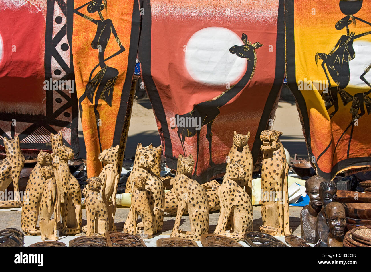 Crafts for sale on the street in Swakopmund a popular tourist center on ...