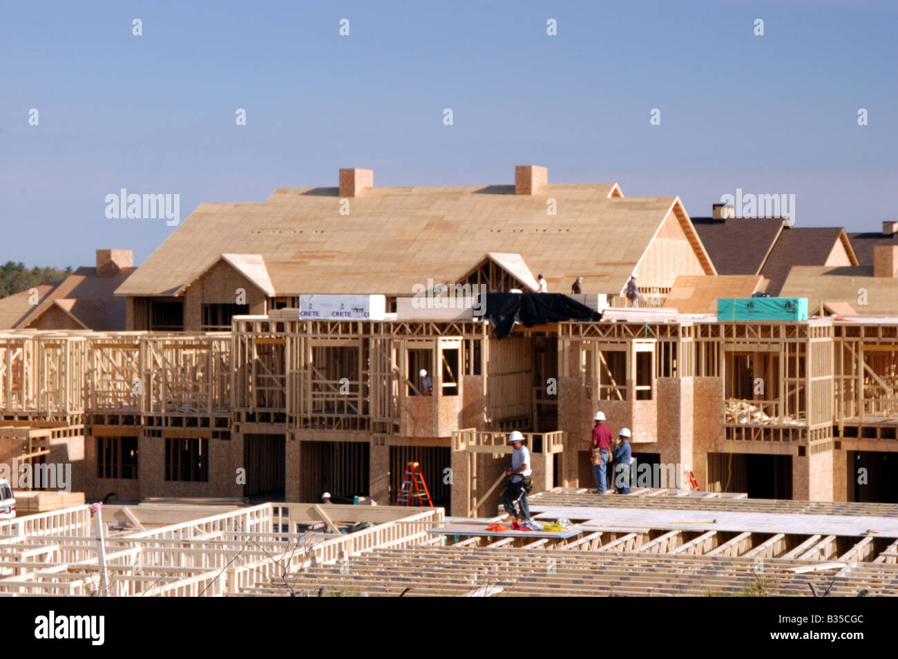 Apartment building under constructions, Rhode Island, USA Stock Photo ...
