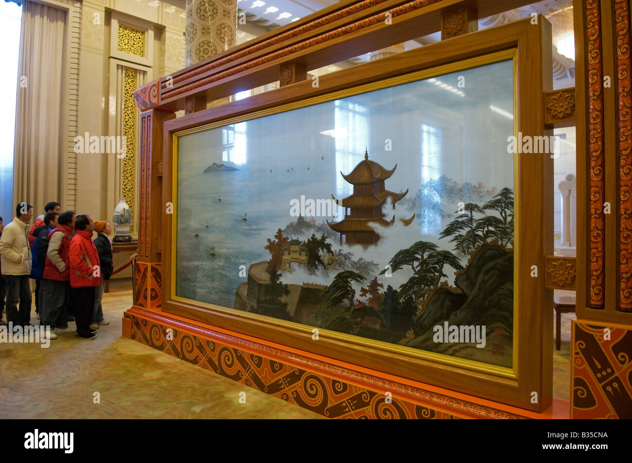 Inside the Great Hall of the People by Tiananmen Square, Beijing, China ...