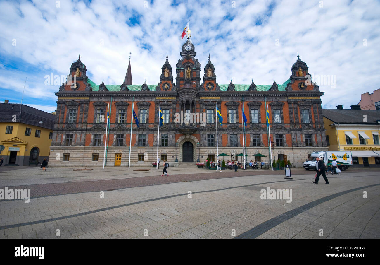 Scandinavian architecture malmo town square hi-res stock photography ...