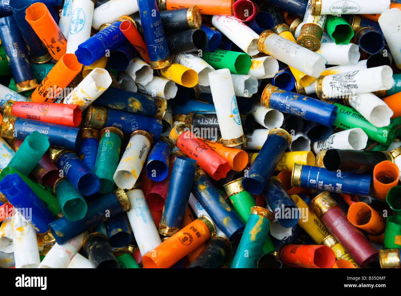 A colourful collection of used shotgun cartridges Stock Photo - Alamy