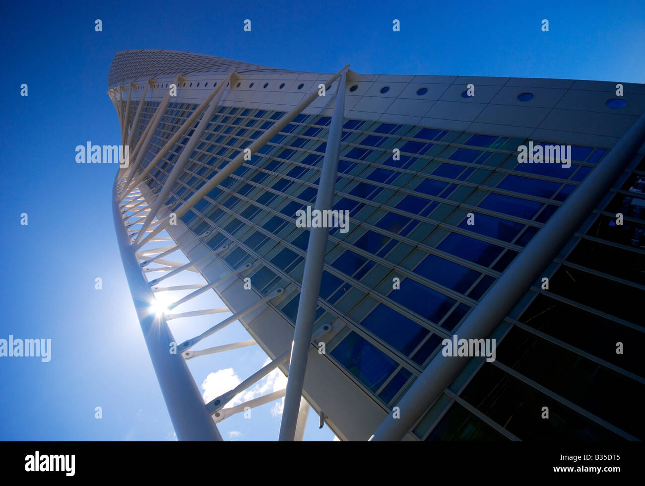 The spectacular Turning Torso skyscraper in Malmö, Sweden, was opened ...