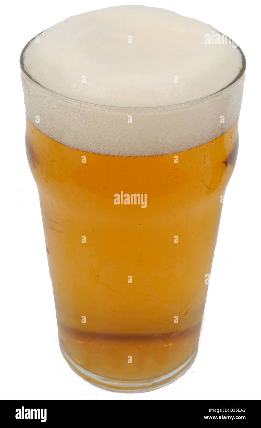 cut out of a pint of lager Stock Photo - Alamy