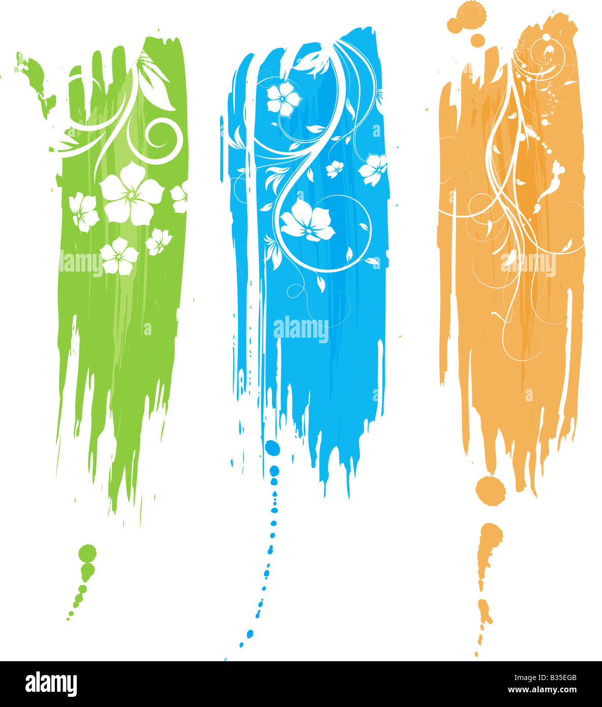 Floral design elements Stock Photo - Alamy