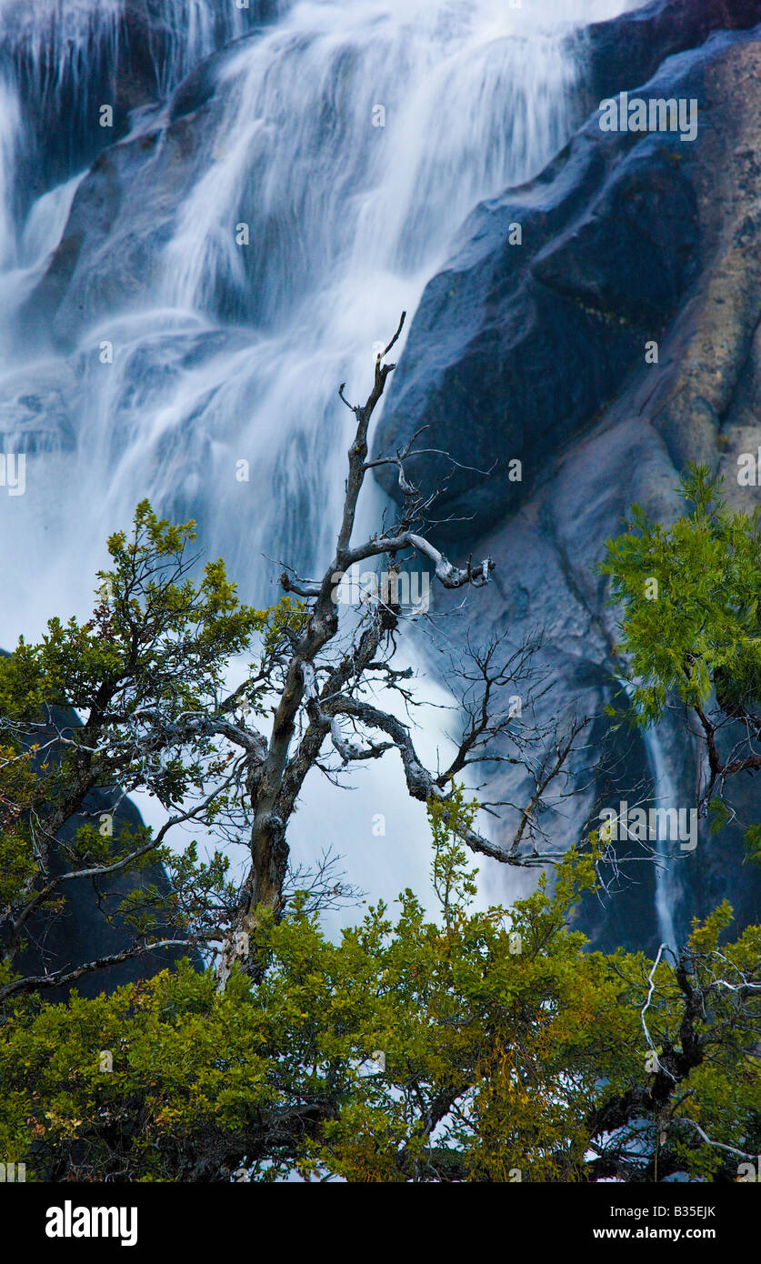 Heavy spring snow melt results in a dramatic waterfall for Cascade ...