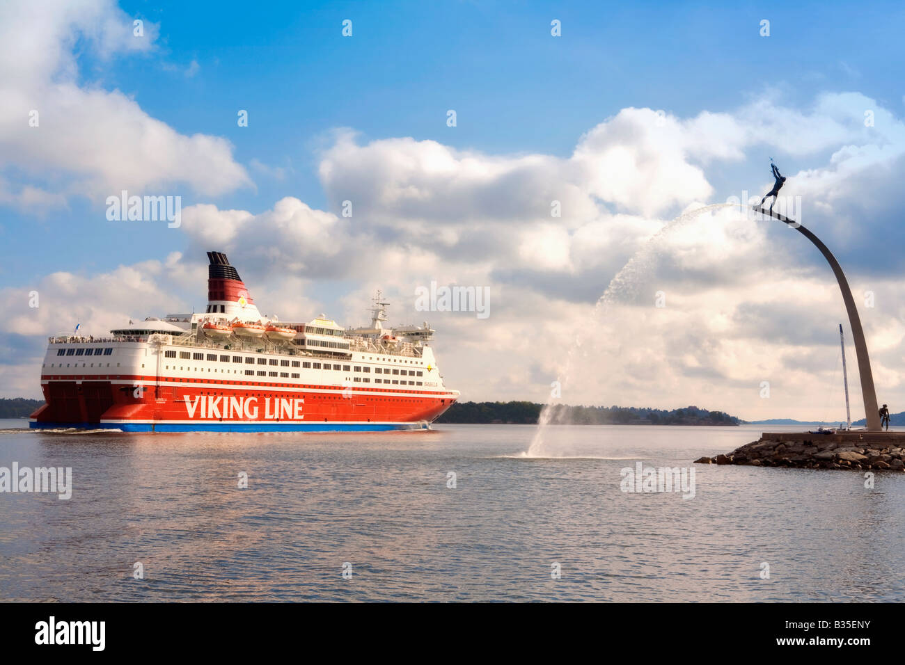 VIKING LINE FERRY TO FINLAND FROM STOCKHOLM IN THE MORNING Stock Photo ...