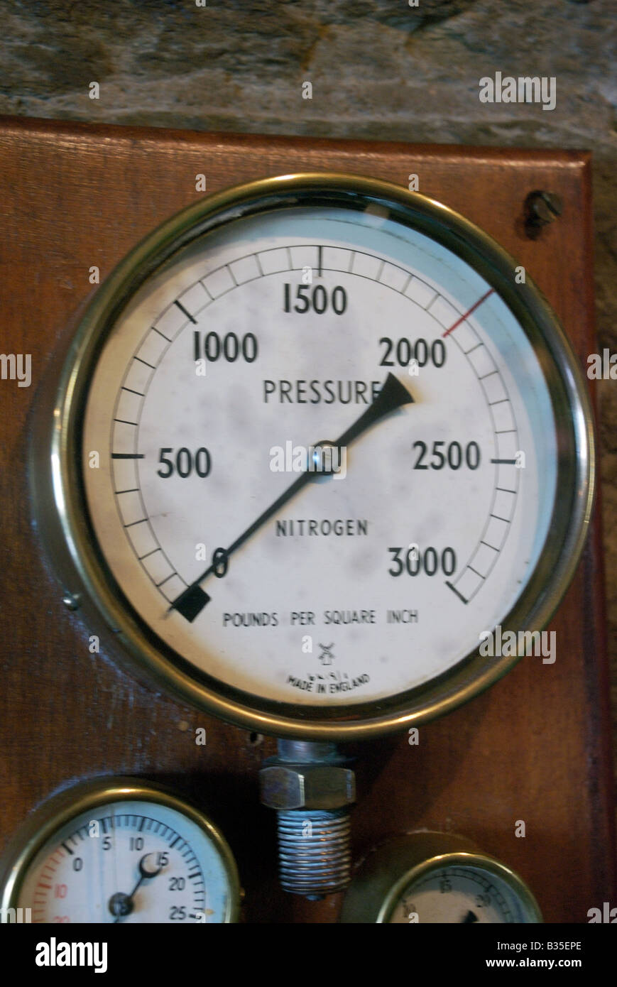 Pressure gauge display pub interior, Salcombe, Devon, UK Stock Photo ...