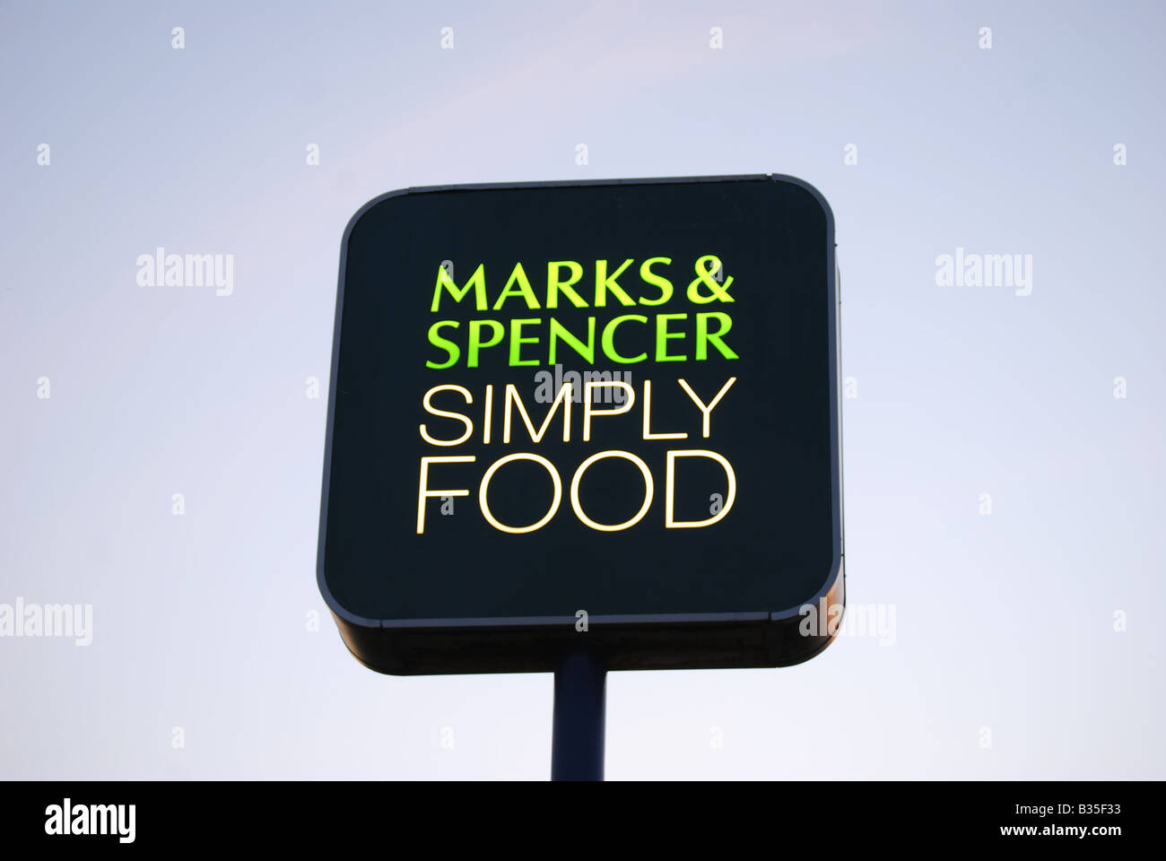 Marks & Spencer Simply Food Store Sign, Moto Services, Reading ...