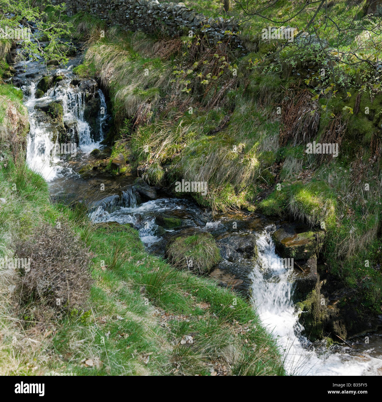A waterfall gridsbrook view from the pennine way long distance footpath ...
