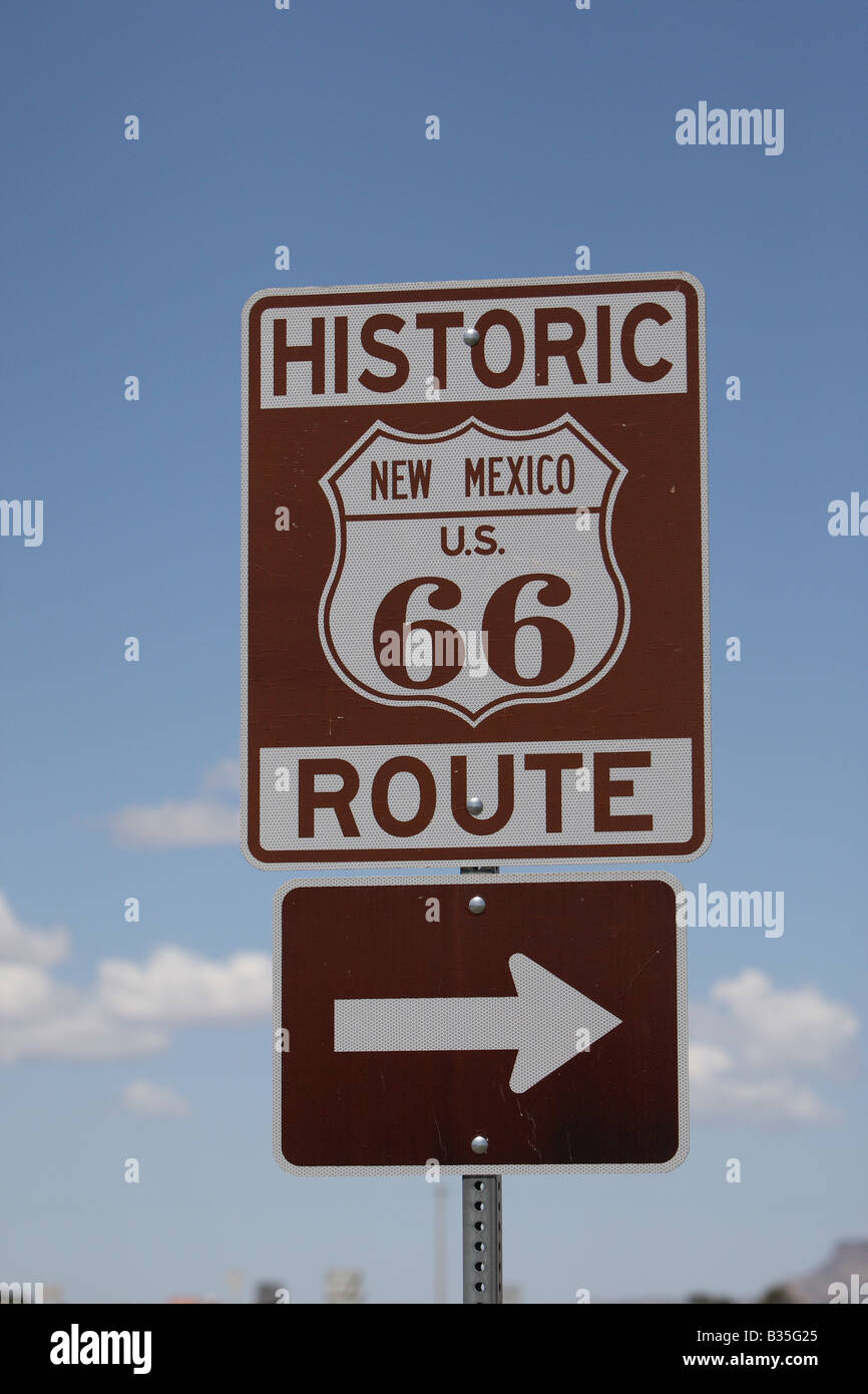 Route 66 road sign hi-res stock photography and images - Alamy