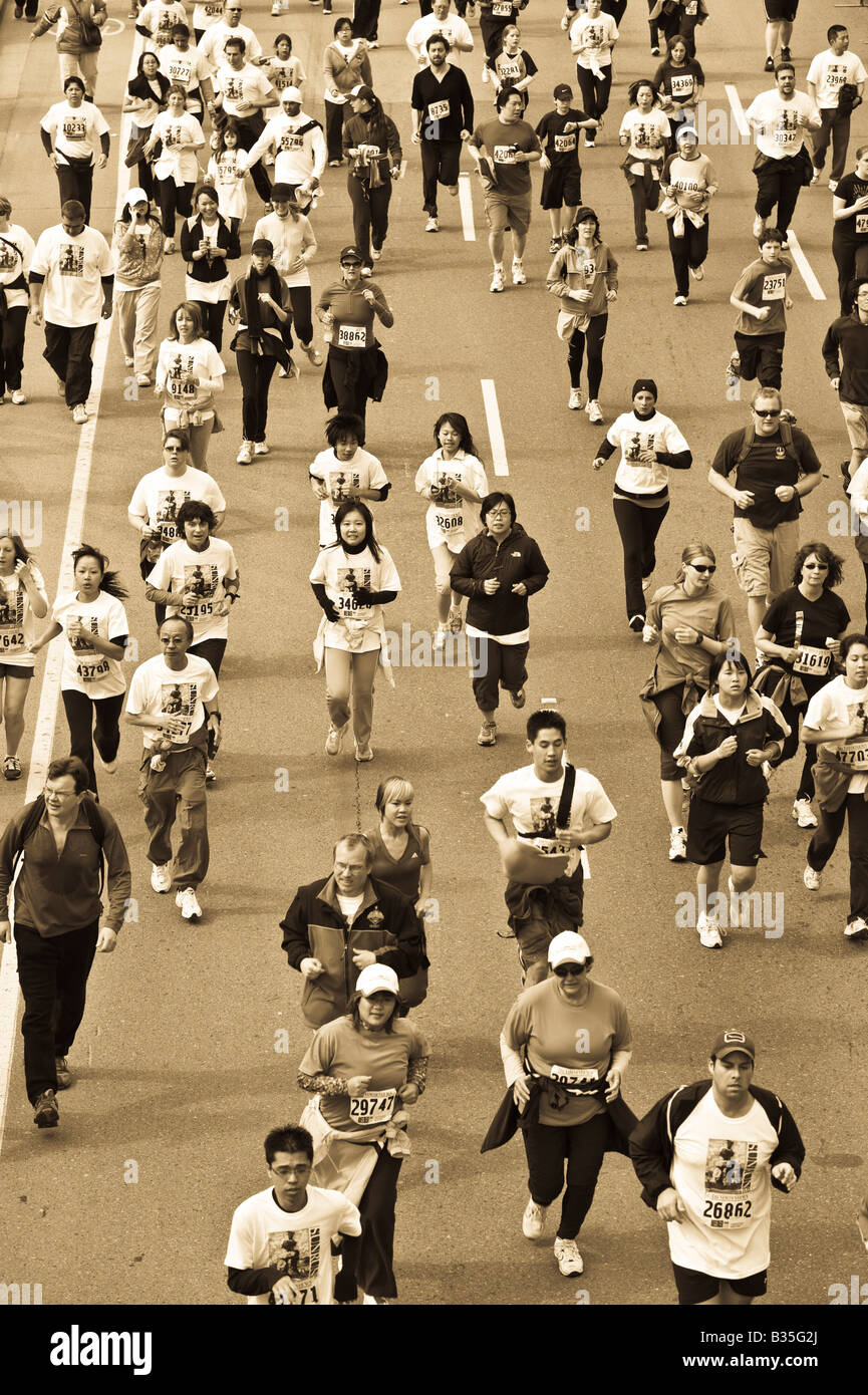 Finish area 2008 Sun Fun Run Vancouver Canada Stock Photo - Alamy