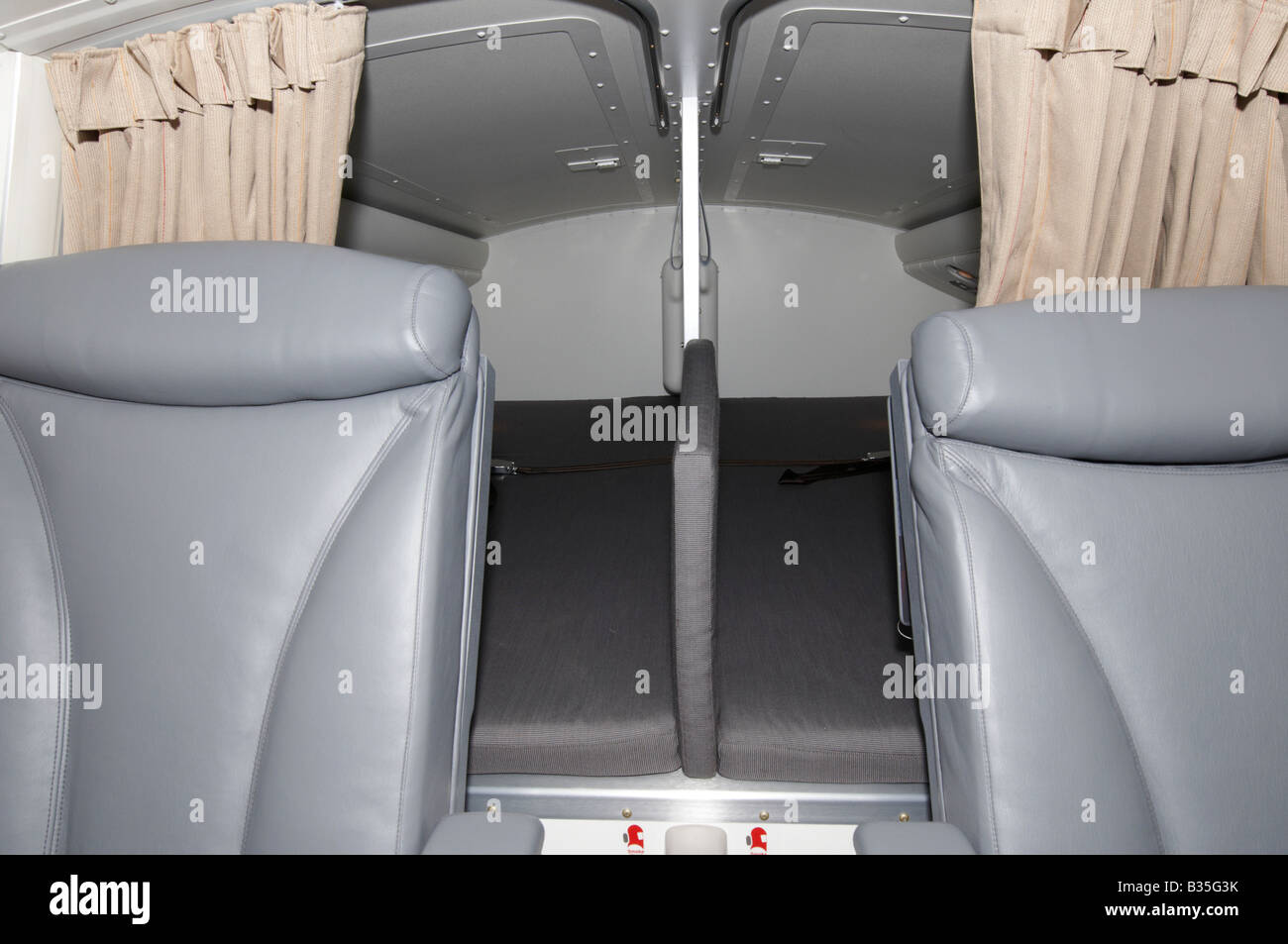 Cabin crew rest area on upper deck of Air India Boeing 777-300ER ...