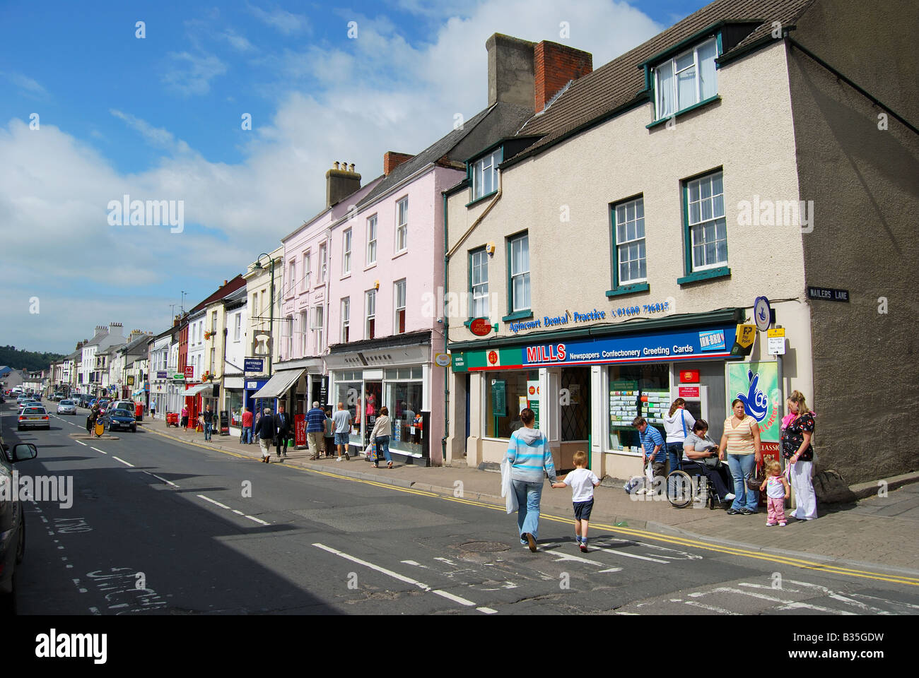 Monnow Street, Monmouth, Monmouthshire, Wales, United Kingdom Stock ...