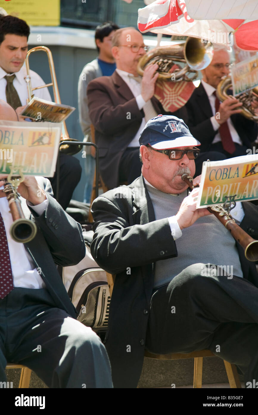 SPAIN Barcelona Fardana dance in Cathedral plaza traditional Catalan ...