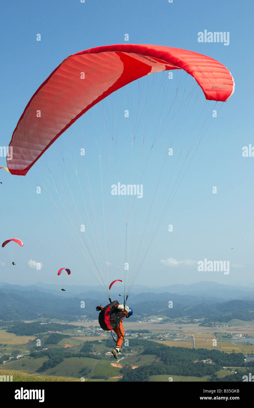 Take off for a paraglider flight Stock Photo - Alamy