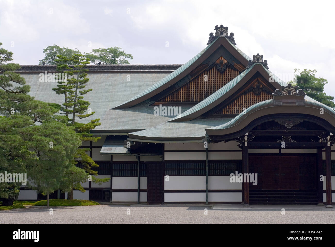 Triple gable roof of the main entrance to Omima hall at the Old ...