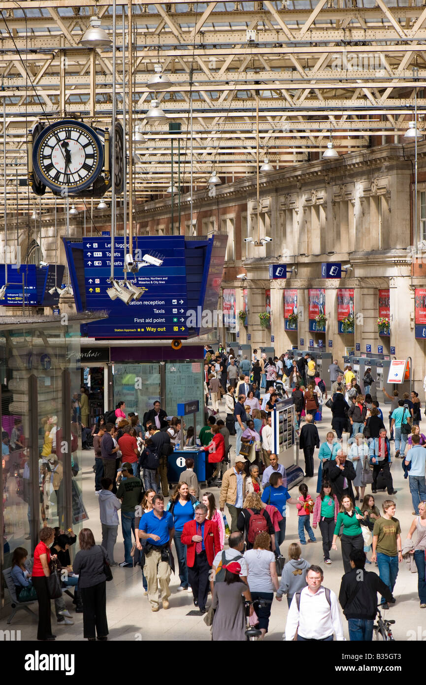 Main concourse of Waterloo railway station London United Kingdom Stock ...