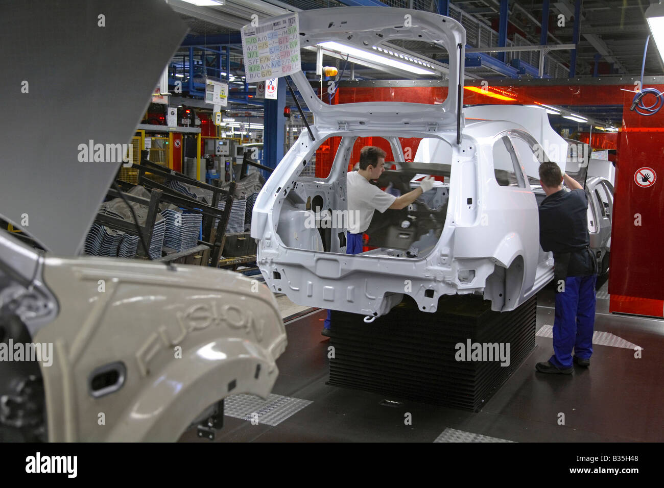 Manufacturing of Ford Fiesta and Fusion cars, Cologne, Germany Stock ...