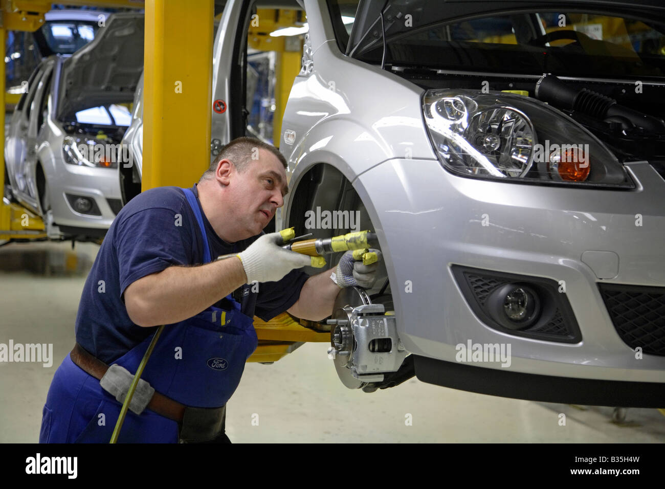 Manufacturing of Ford Fiesta and Fusion cars, Cologne, Germany Stock ...