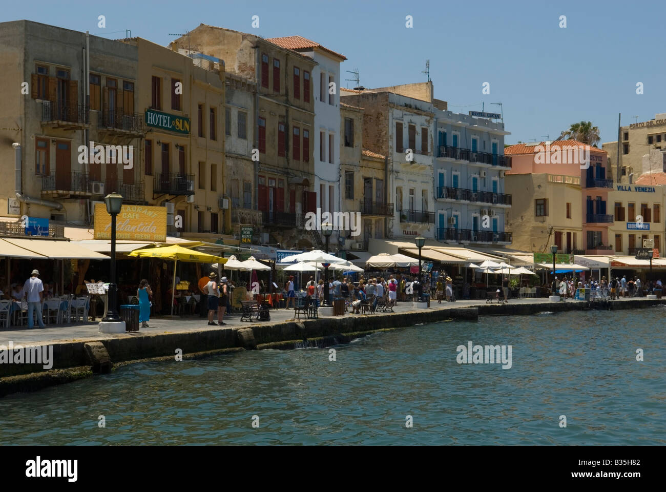 The Venetian Harbour Chania Stock Photo - Alamy