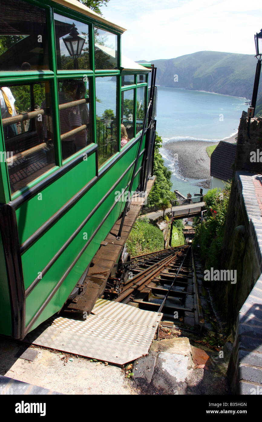 Lynton and Lynmouth Cliff Railway - looking over the North Devon coast ...