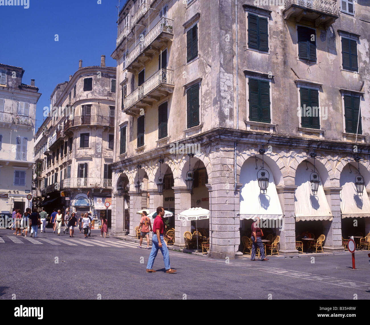 Liston arcade old town corfu hi-res stock photography and images - Alamy