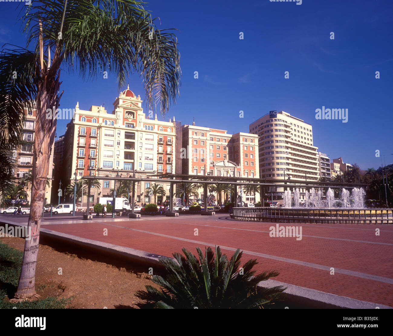 Malaga - Square in the city centre Stock Photo - Alamy