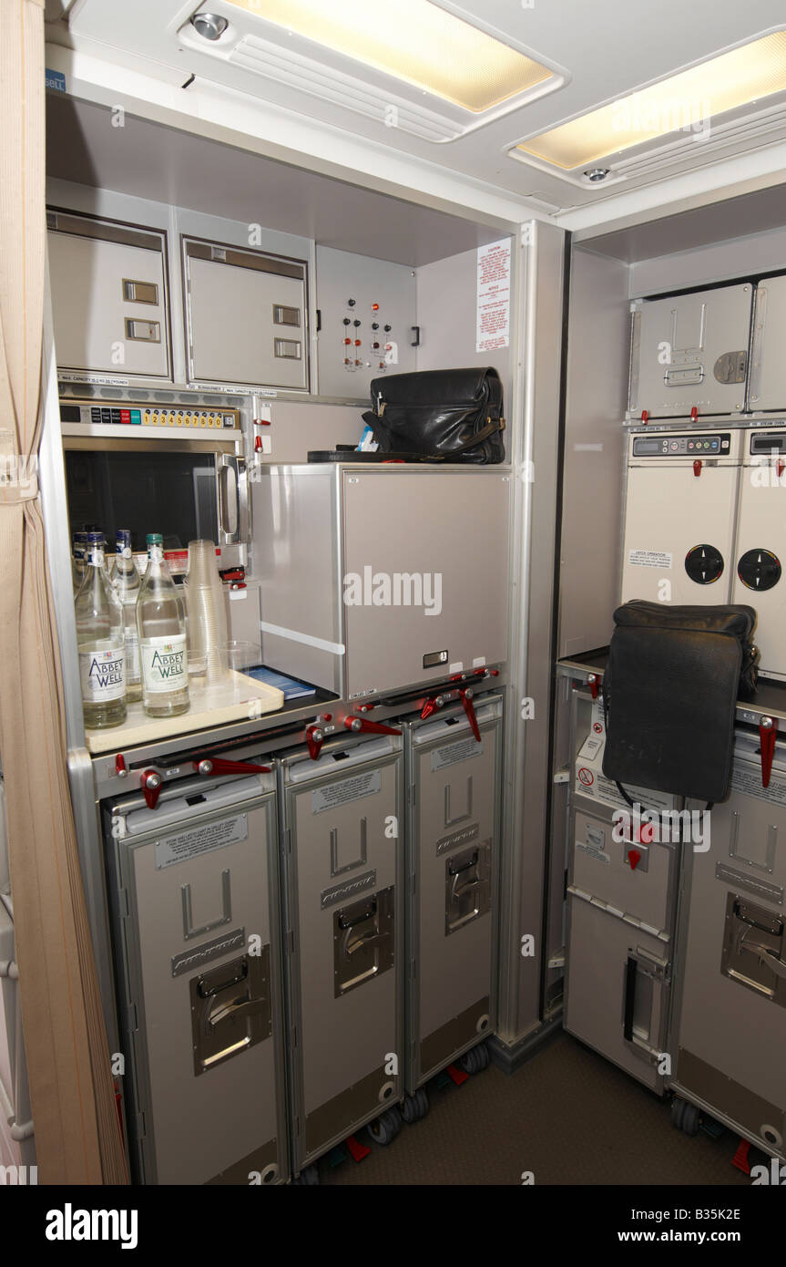 Galley Air India Boeing 777-300ER Farnborough Air Show 2008 Stock Photo ...