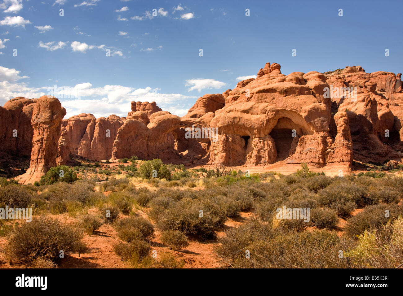 Double Arch Formation, Arches National Park, Utah Stock Photo - Alamy