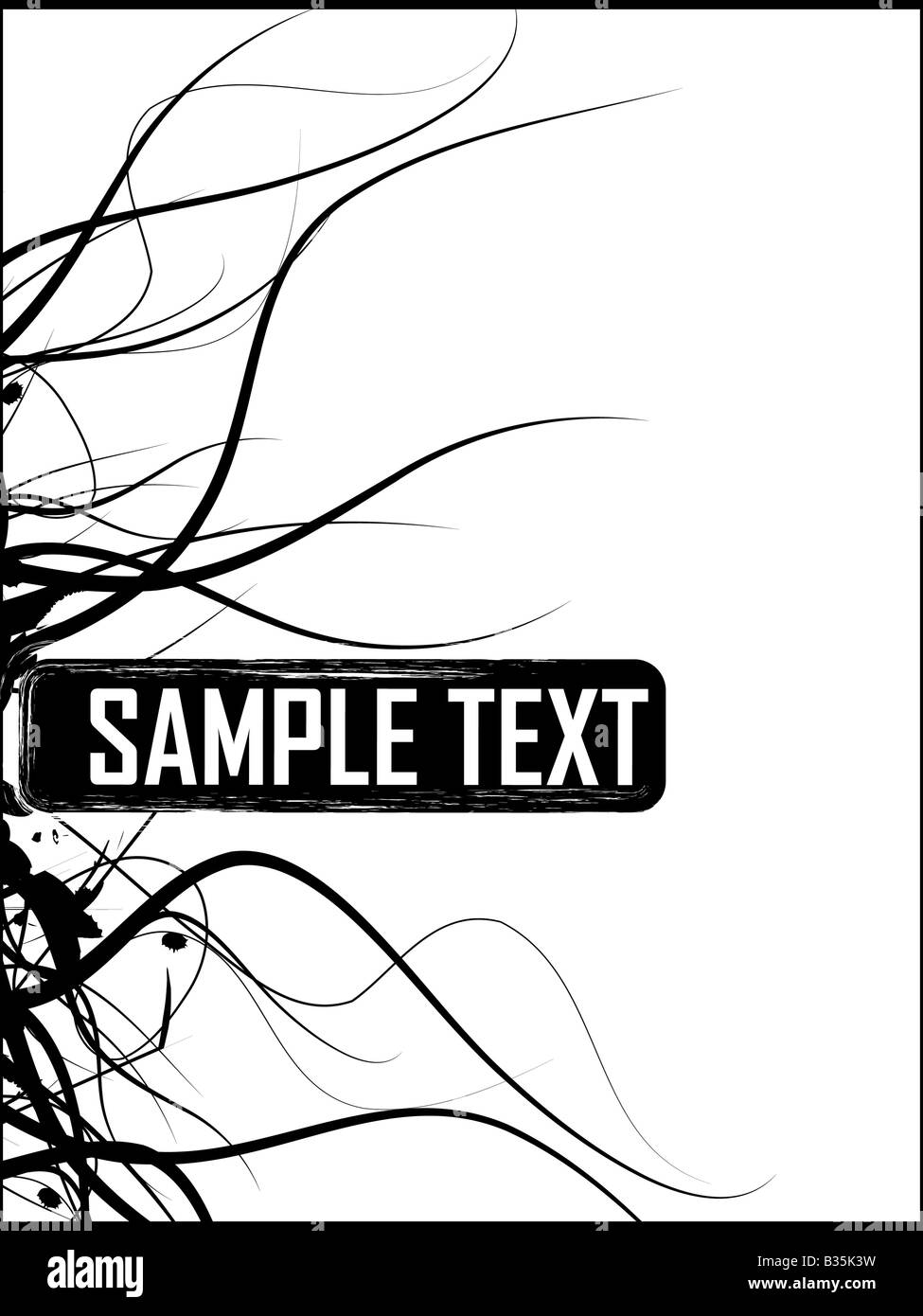 Swirly design text box hi-res stock photography and images - Alamy