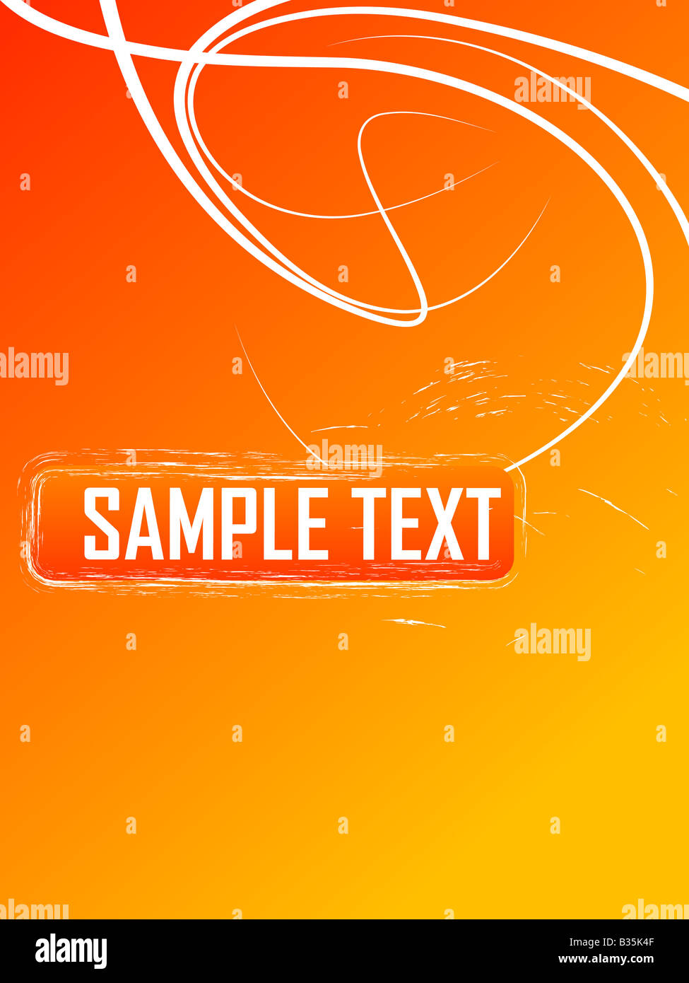 swirly design with grungy text template on gradient background Stock ...