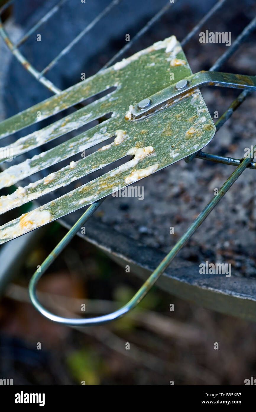A used barbecue Stock Photo - Alamy