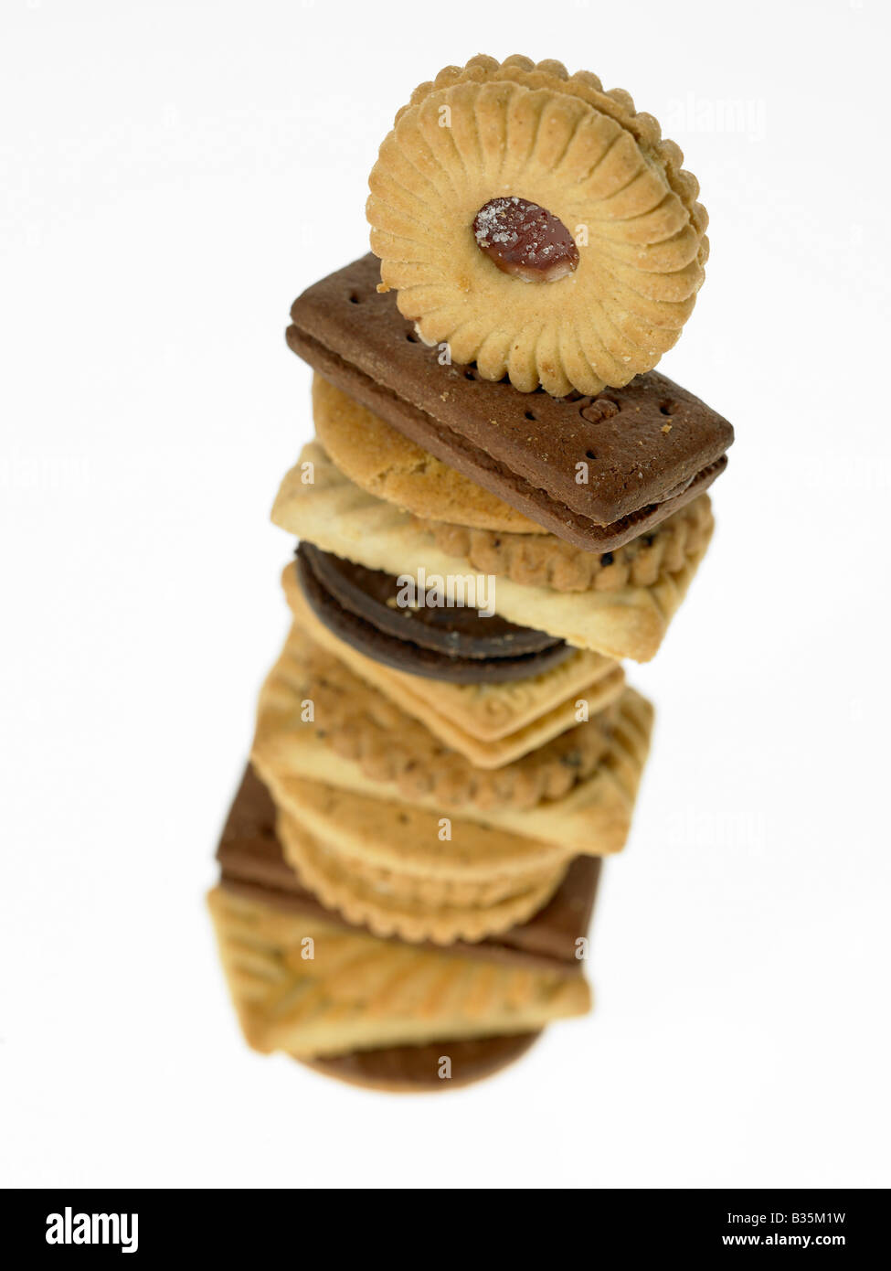 Stack of various assorted Biscuits Stock Photo - Alamy