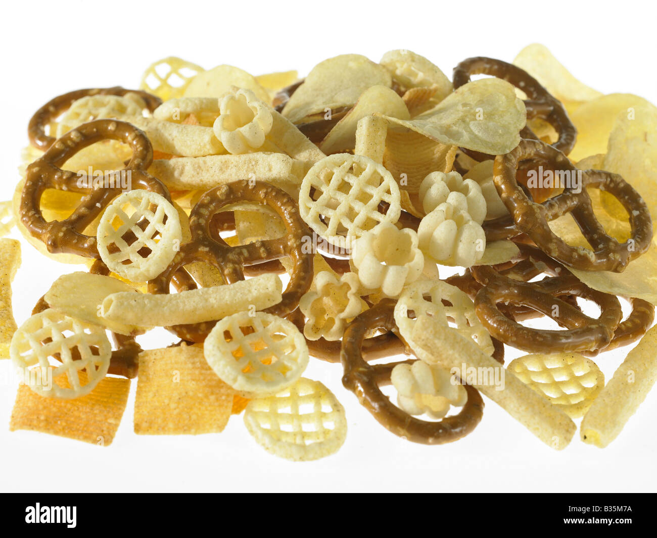 Assorted Crisps, Pretzels and Snacks Stock Photo - Alamy