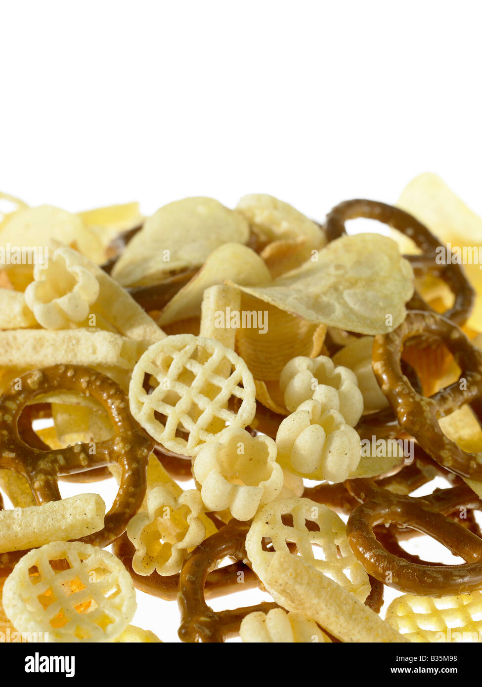 Assorted Crisps, Pretzels and Snacks Stock Photo - Alamy