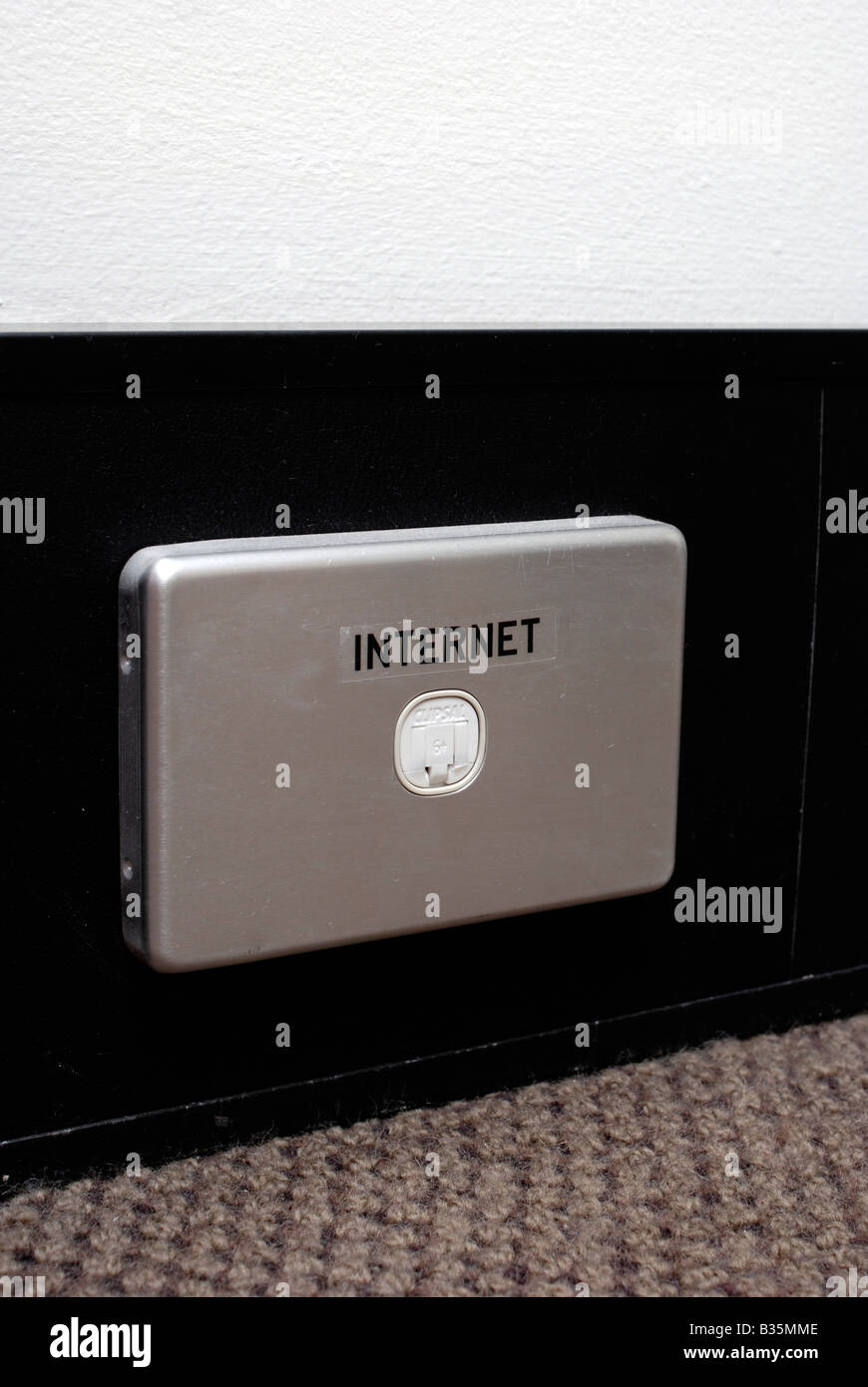 Internet network access port in a hotel room Stock Photo - Alamy