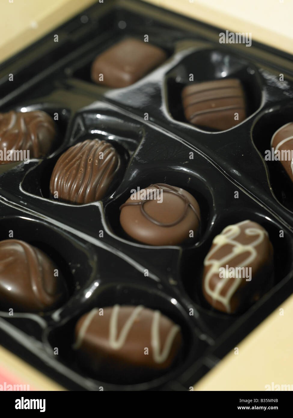 An assorted box of Chocolates Stock Photo - Alamy