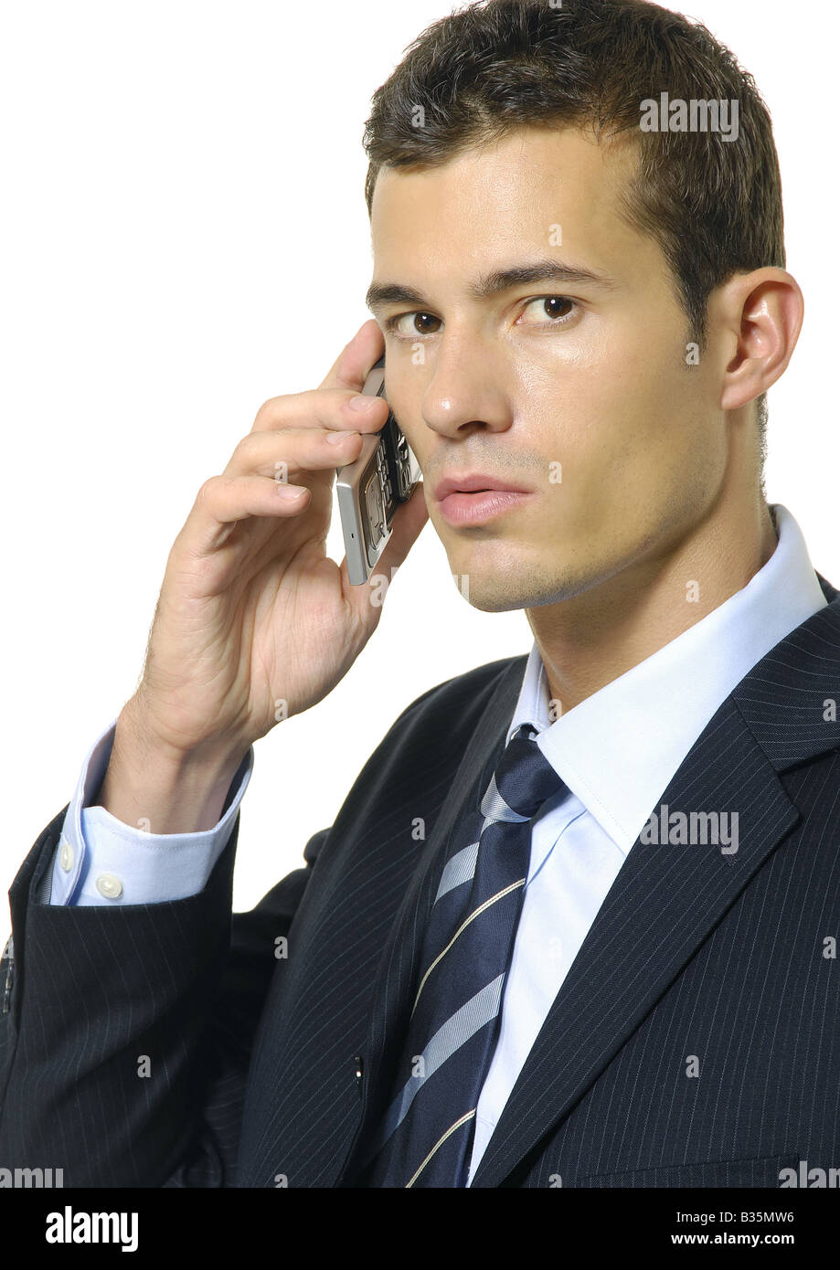 Portrait of a businessman using a mobile phone Stock Photo - Alamy