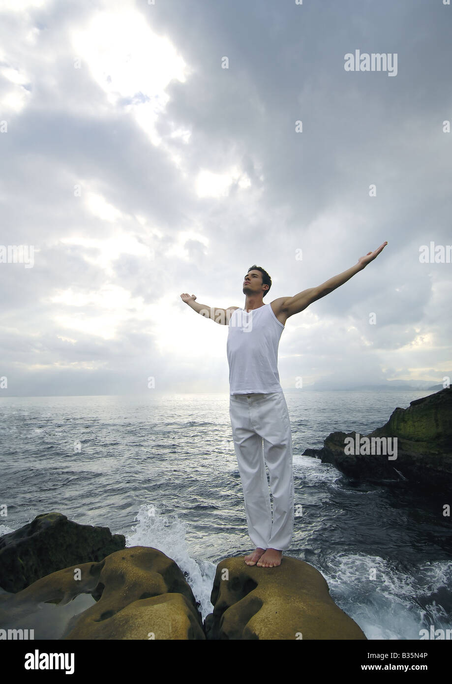 Formation stretching yoga hi-res stock photography and images - Alamy