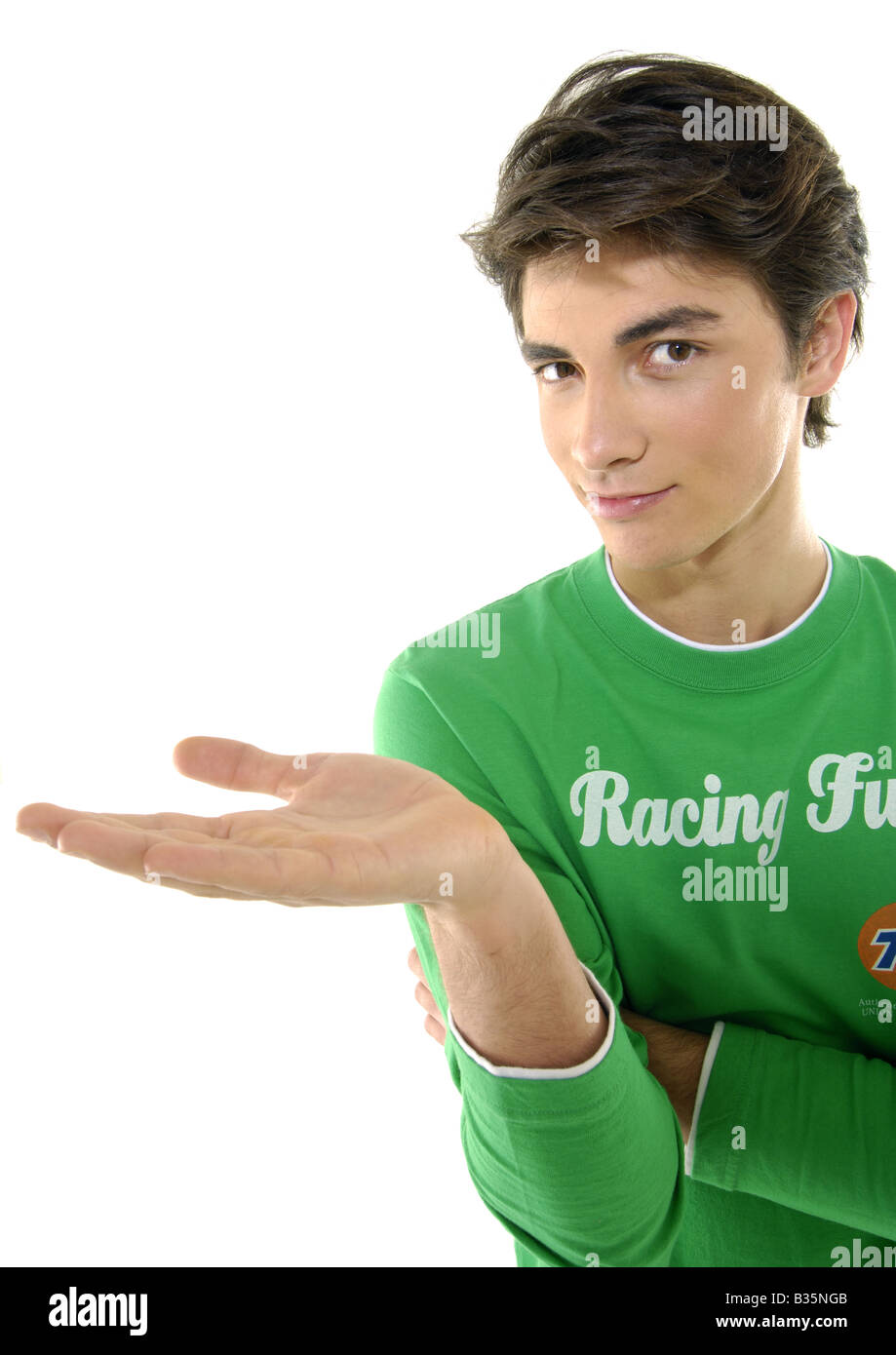 Portrait of a young man gesturing Stock Photo - Alamy